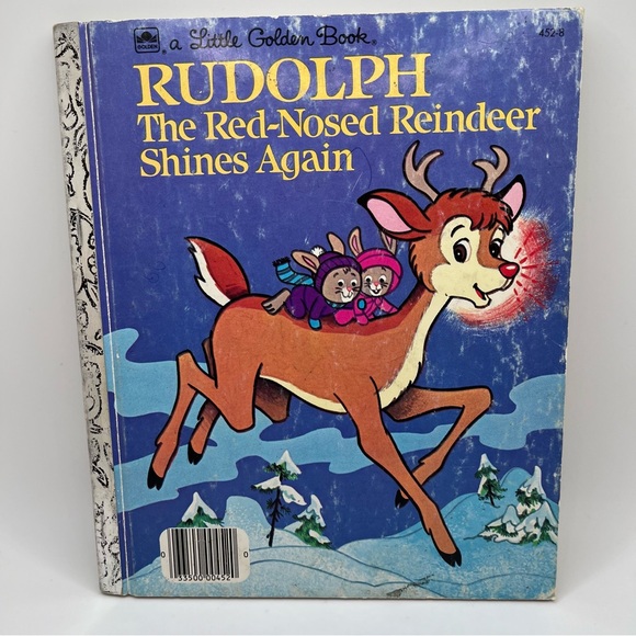 Other | Rudolph The Red Nosed Reindeer Shines Again Golden Book Vintage ...